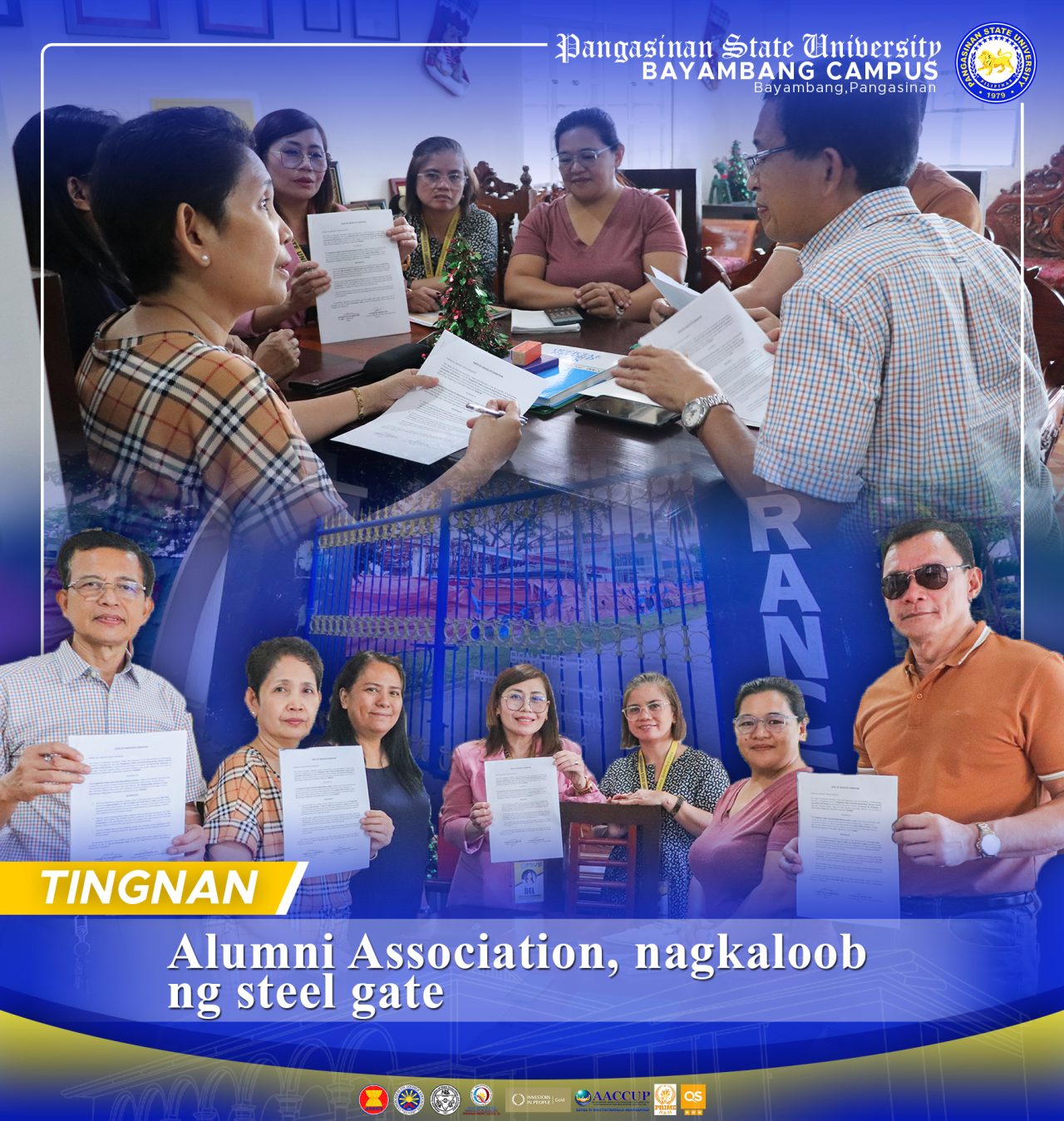 Alumni Association, Nagkaloob ng Bagong Steel Gate | Pangasinan State ... Alumni Association, Nagkaloob ng Bagong Steel Gate | Pangasinan State ...