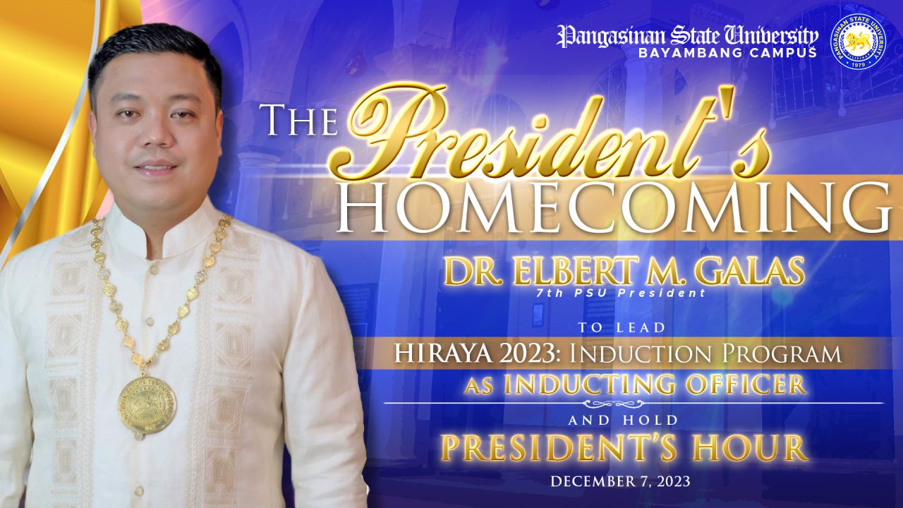 𝐓𝐡𝐞 𝐏𝐫𝐞𝐬𝐢𝐝𝐞𝐧𝐭 𝐫𝐞𝐭𝐮𝐫𝐧𝐬 𝐡𝐨𝐦𝐞. | Pangasinan State University Bayambang Campus